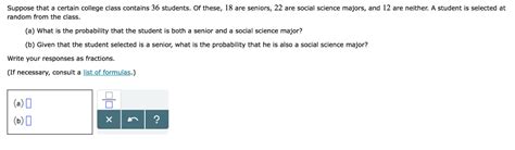 Solved Suppose That A Certain College Class Contains 36 Chegg Com