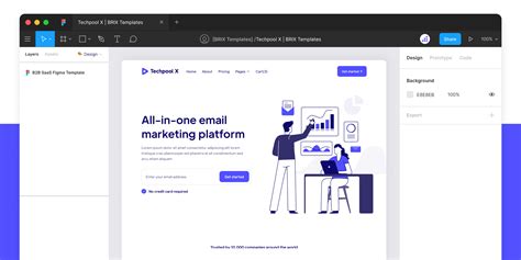 Techpool X SaaS Figma Template Free Figma Resource Figma Elements
