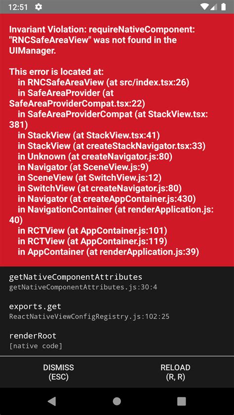 Reactjs Reactnative Invariant Violation Requirenativecomponent Rncsafeareview Was Not