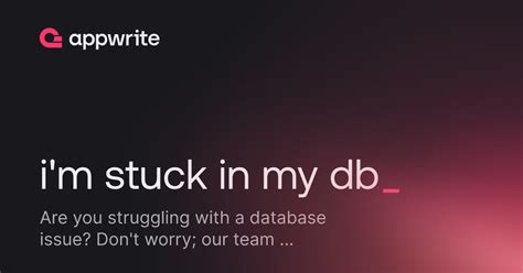 i m stuck in my db threads appwrite