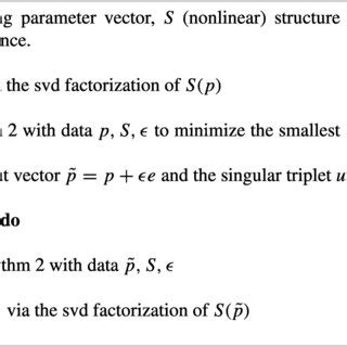 Structured Low Rank Approximation Of A Nonlinear Matrix Download Scientific Diagram