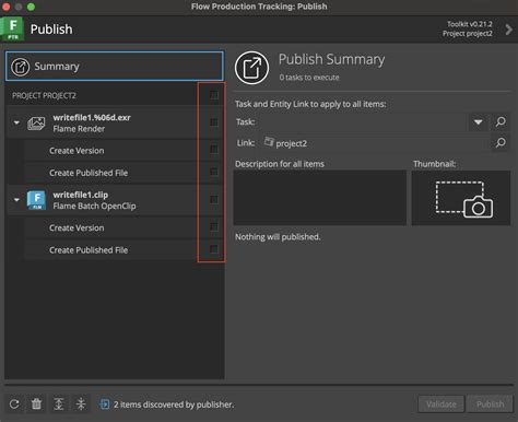 Checkboxes Not Responding When Publishing From Flow Production Tracking