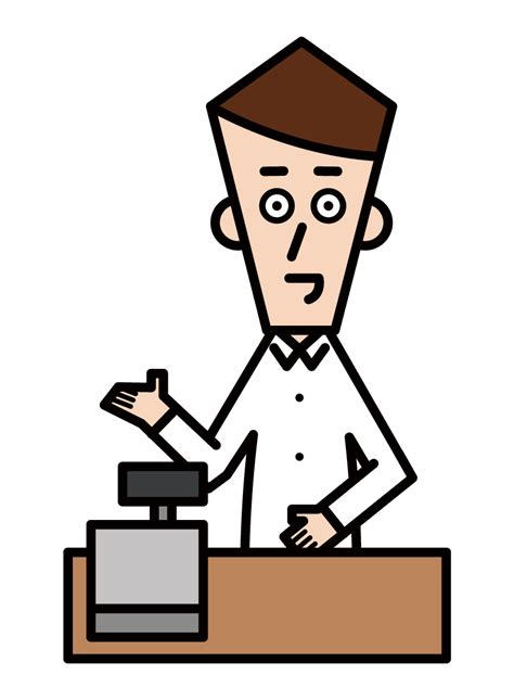 영업 사원 및 상점 점원 남성 의 그림 무료 일러스트 소재집 Kukukeke