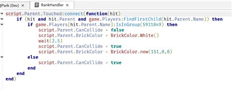 Group Door To A Group Rank Lock Door Scripting Support Developer