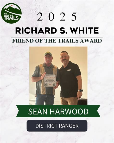 Trails Meet Sean Harwood The 2025 Richard S White Friend Of The