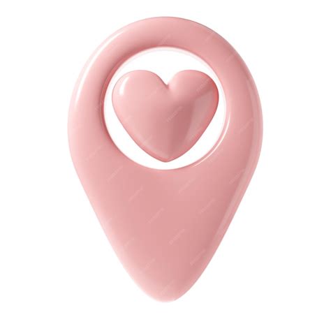 Premium Psd Map Pointer 3d Pin Icon Valentine Pink Geotag Location