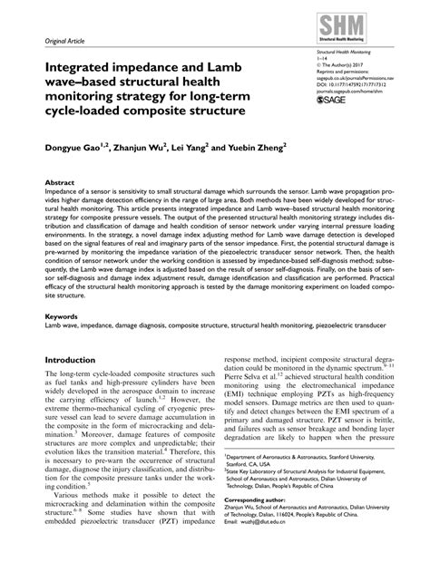 Pdf Integrated Impedance And Lamb Wavebased Structural Health Monitoring Strategy For Long