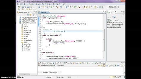 Freertos Interrupt Processing Using Semaphore Youtube