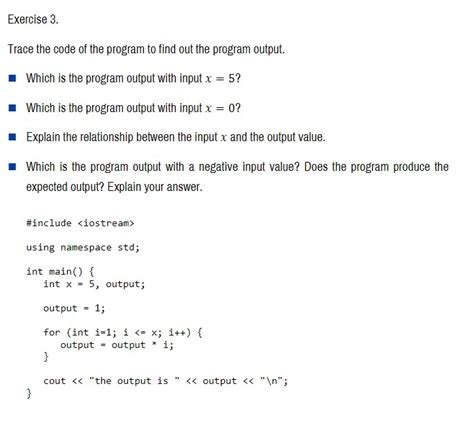 Solved Trace The Code Of The Program To Find Out The Program