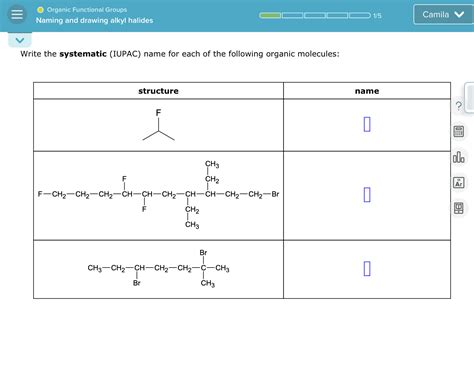 Solved Write The Systematic IUPAC Name For Each Of The