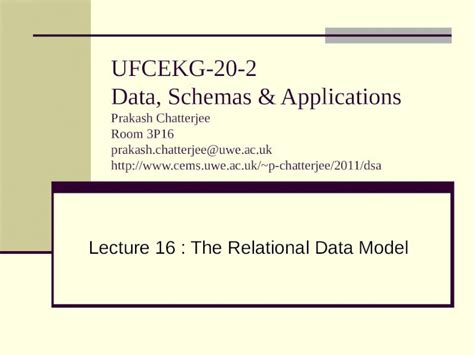 Ppt Lecture 16 The Relational Data Model Dokumen Tips