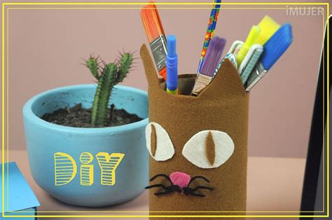 Portalápices De Fieltro Con Forma De Gato Estilo De Vida Hogar