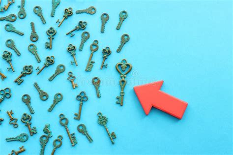 Concept Image Of Choosing Unique Key From The Group Idea Of Making The