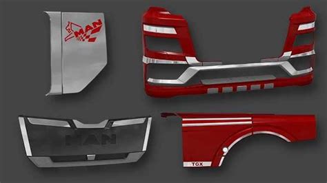 MAN TGX Chrome Tuning Parts V ETS ETS Mody ATS Mod