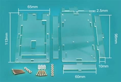 VỎ HỘp Mica Arduino Mega2560 Khung BẢo VỆ MẠch