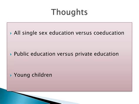 Single Sex Education Versus Coeducation PPTX Daycare And Pre Babe Parenting