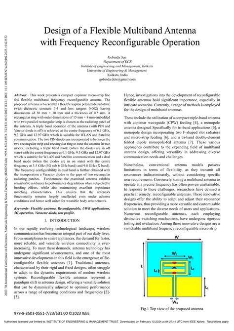 Pdf Design Of A Flexible Multiband Antenna With Frequency Reconfigurable Operation