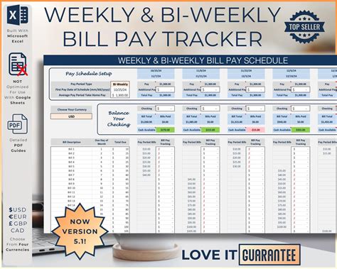 Best 11 Bill Tracker Chart 2 Page Set Yearly And Monthly Bill Planner