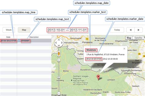 Map View Templates Scheduler Docs
