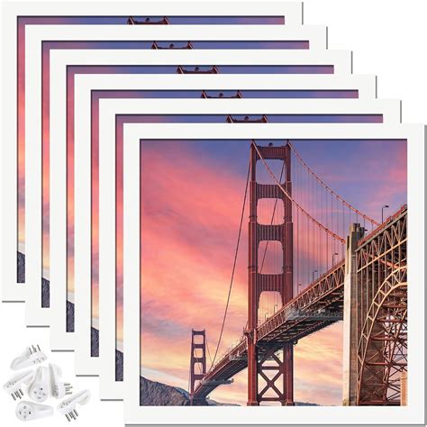 Ijuerybai 6 Sets 8x8 Picture Frame Frames For 8 X 8 Canvas Collage Photo Poster