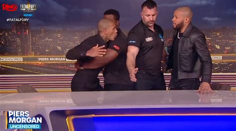 Conor Benn Held Back By Security In Chris Eubank Jr Clash On Piers Morgan Talk Show The