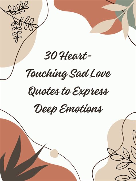 Sad Words About Love
