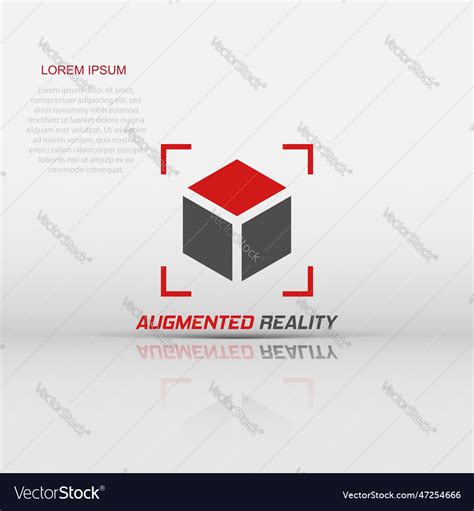 Augmented Reality Icon In Flat Style Vr Device Vector Image