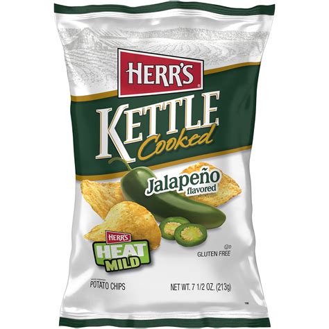 Herrs Kettle Cooked Jalapeno Flavored Potato Chips 75oz
