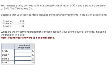 Solved You Manage A Risky Portfolio With An Expected Rate Of Chegg Com