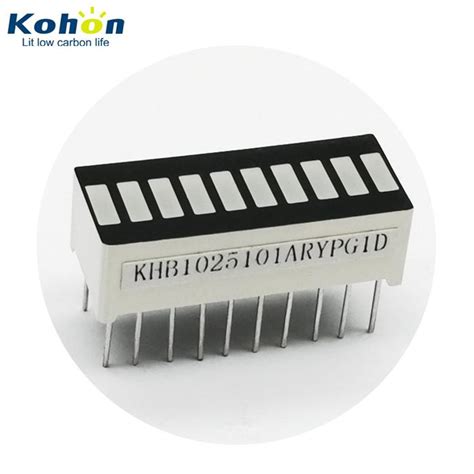 10 segment 20 segment red yellow green blue led bar graph display khb1025101asr1 kohon
