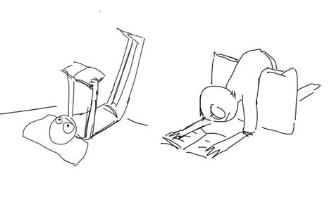 پوزیشن های درس خواندن به روایت تصویر