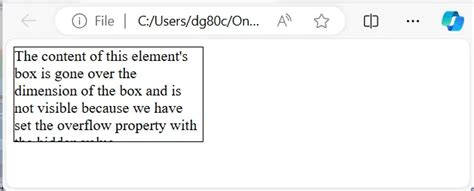 Свойство Css Overflow с примером