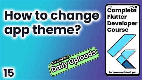 Flutter Crash Course For Beginners 15 App Theme Youtube