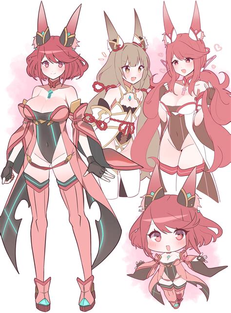 Pyra Nia And Nia Xenoblade Chronicles And More Drawn By Kotohatoko Danbooru