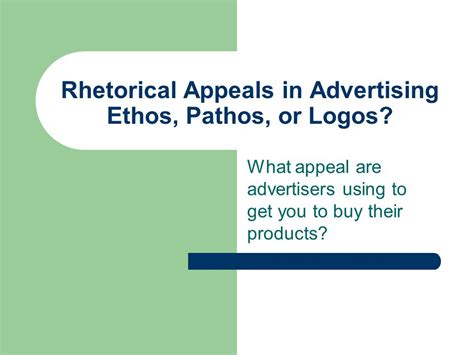 Logos Appeal Advertisement