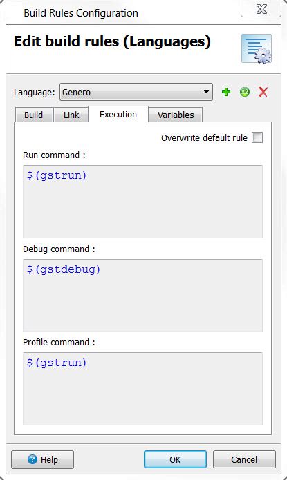 Execution Tab