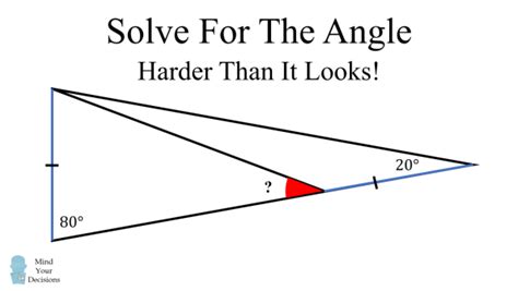 Solve For The Angle Viral Puzzle Mind Your Decisions