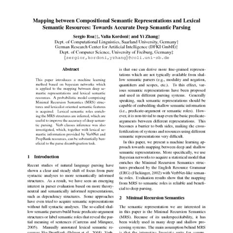 mapping between compositional semantic representations and lexical semantic resources towards