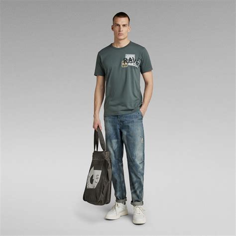 Multi Graphic T Shirt Men Grey G Star Raw®