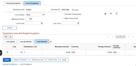 correcting budget check exceptions