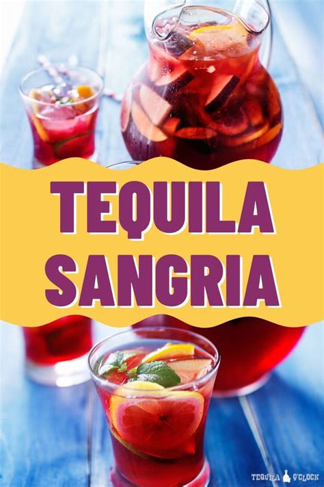Tequila Sangria Pitcher Recipe En 2024