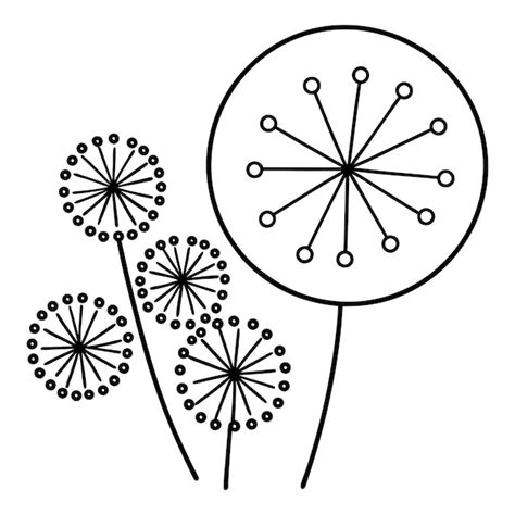 Premium Vector Dandelion Clock Design With Dandelions As Numbers In