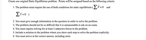 Solved Create One Original Static Equilibrium Problem