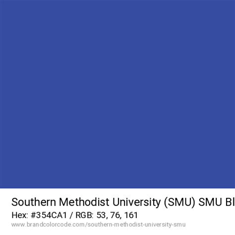 Southern Methodist University Smu Brand Color Codes