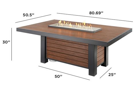 Outdoor Greatroom Co Kenwood Dining Height Fire Table