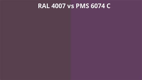 Ral 4007 Vs Pms 6074 C Ral Colour Chart Uk