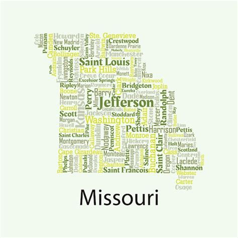 Missouri County Map With Cities Map Of Missouri Missouri Map Maps Of