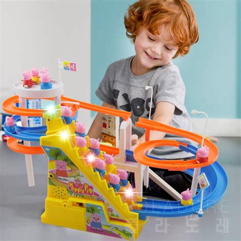 페파피그 장난감 역할놀이 소꿉놀이 세트 자동 미끄럼틀 티몬
