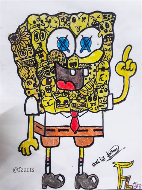 Vexx Doodles Spongebob Cute Doodle Art Doodle Art Designs Doodle Art Drawing Cool Art Drawings