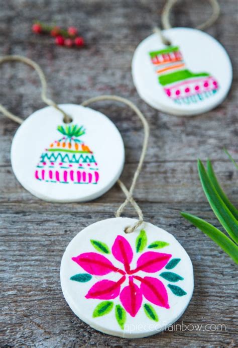 Decorating Homemade Clay And Salt Dough Christmas Ornaments A Piece Of